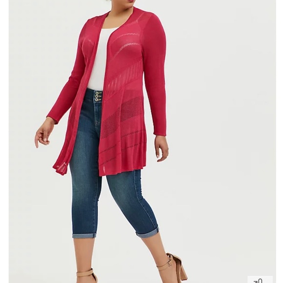 torrid | Tops | Torrid Pointelle Cardigan Open Front Sweater | Poshmark